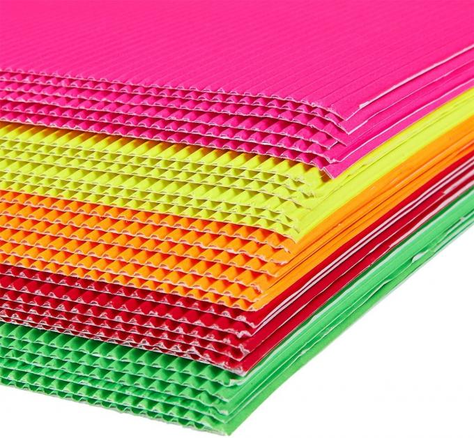 Corrugated Fluorescent A4 Sheets 50cmX80cm colored cardboard sheets
