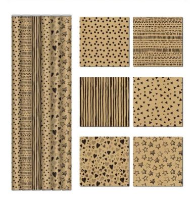 80gsm Printed Sheet Packing Gift Wrap Paper Roll Matte Surface Finished