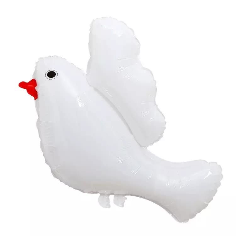 Wholesal New White Bird Peace Dove Foil Globos Pigeon Balloons Wedding ...