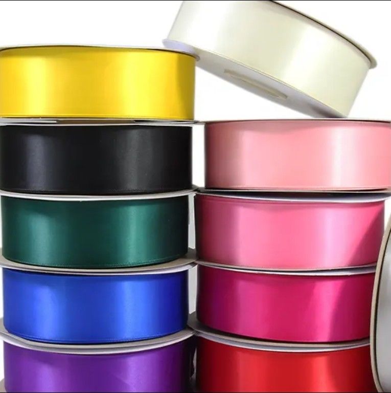 Polyester Satin Ribbon in 7X4X1.1 cm Package Size for Fashion Accessories