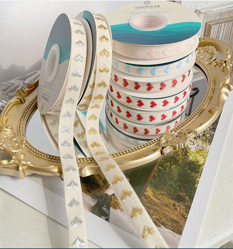 Love Embroidery Ribbon Bouquet Flower Packaging Ribbon Korean Floral ...