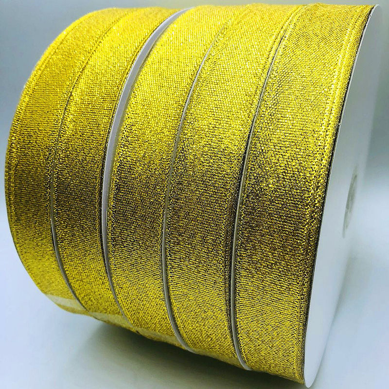 Glitter Metallic Gift Wrap Ribbon Multicolored Custom Size 12mm Satin ...
