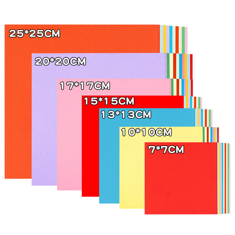 70gsm Handcraft Coloured Origami Sheets 10 Colors 15cm X 15cm Paper