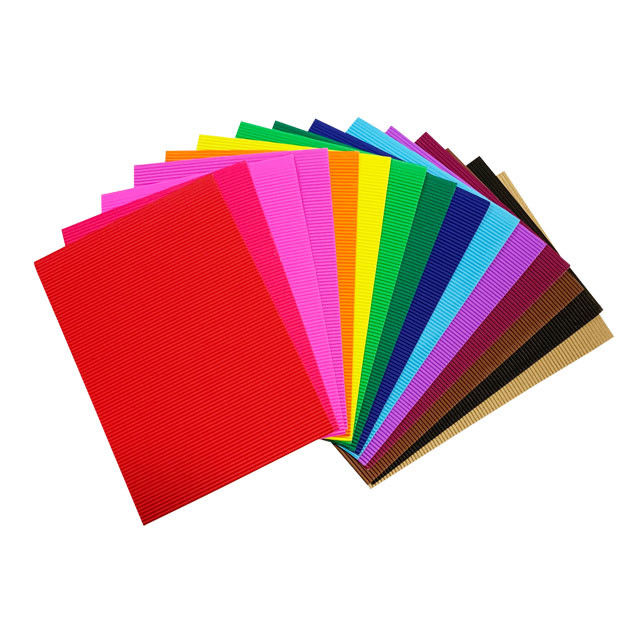 A4 Size Plain Coloured Corrugated Cardboard Sheets DIY Material 165gsm ...