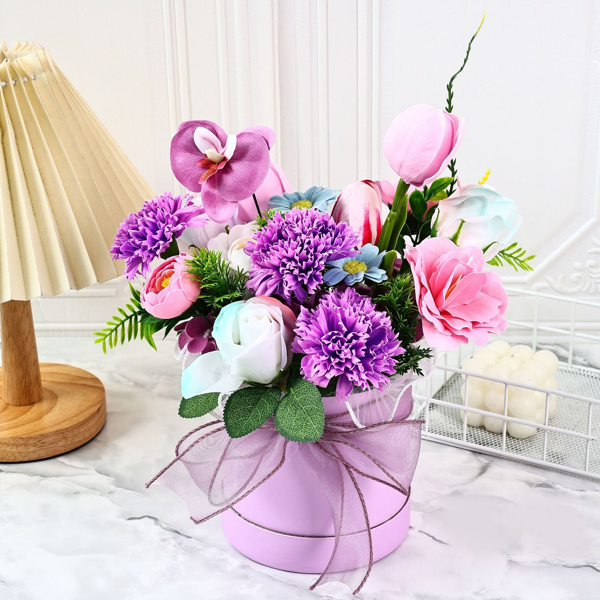Mixed soap flower hug bucket bouquet, graduation season, Teachers' Day ...