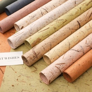 Florist Wrapping and Bouquet Packing Paper Vintage Hand Torn Leaf Vein ...
