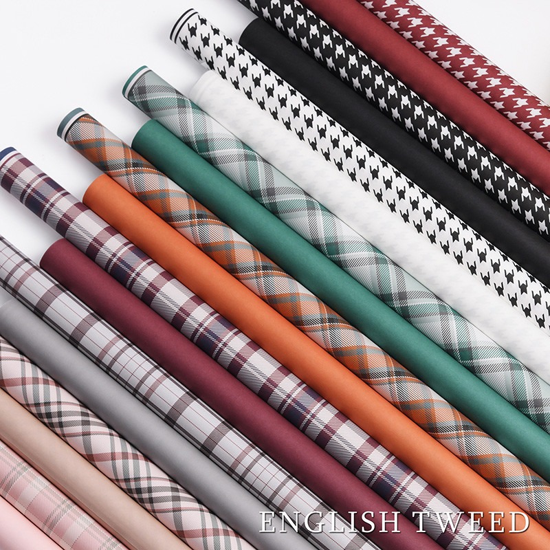 British Style Waterproof Plastic 10m Roll Wrapping Paper 2 Sided ...